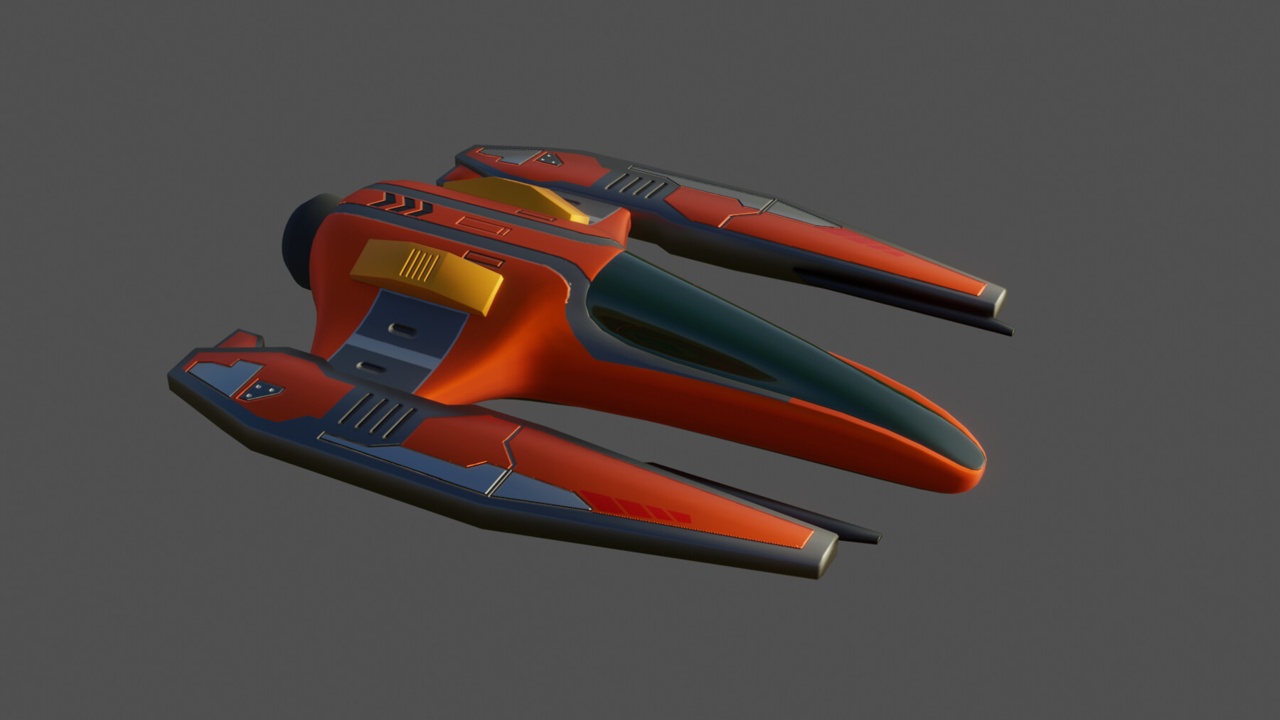 ArtStation - Sci-Fi Space Racer - Low Poly - Game Ready - PBR | Game Assets