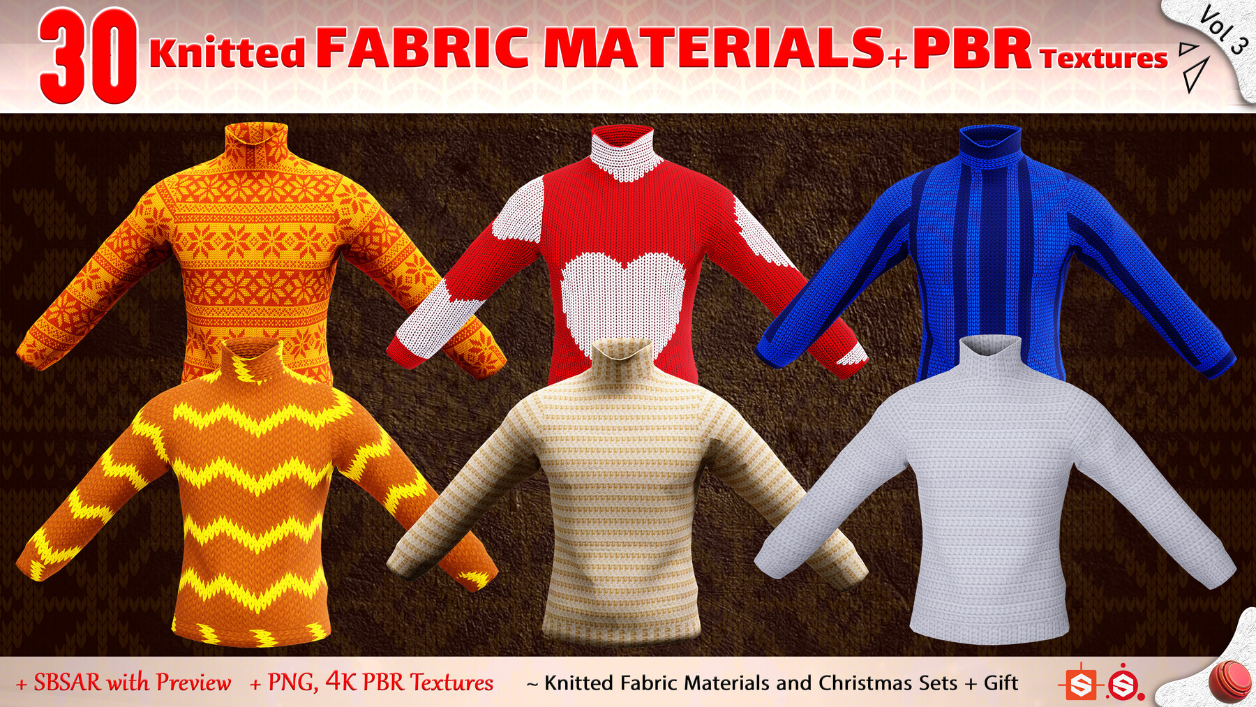 ArtStation - 30 Knitted Fabric Materials + PBR Textures (Practical ...