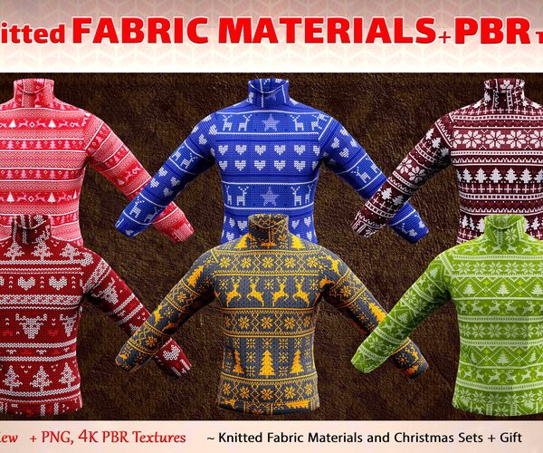 ArtStation - 30 Knitted Fabric Materials + PBR Textures (Practical ...