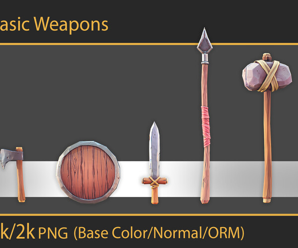 ArtStation - Stylized Weapons Props | Game Assets