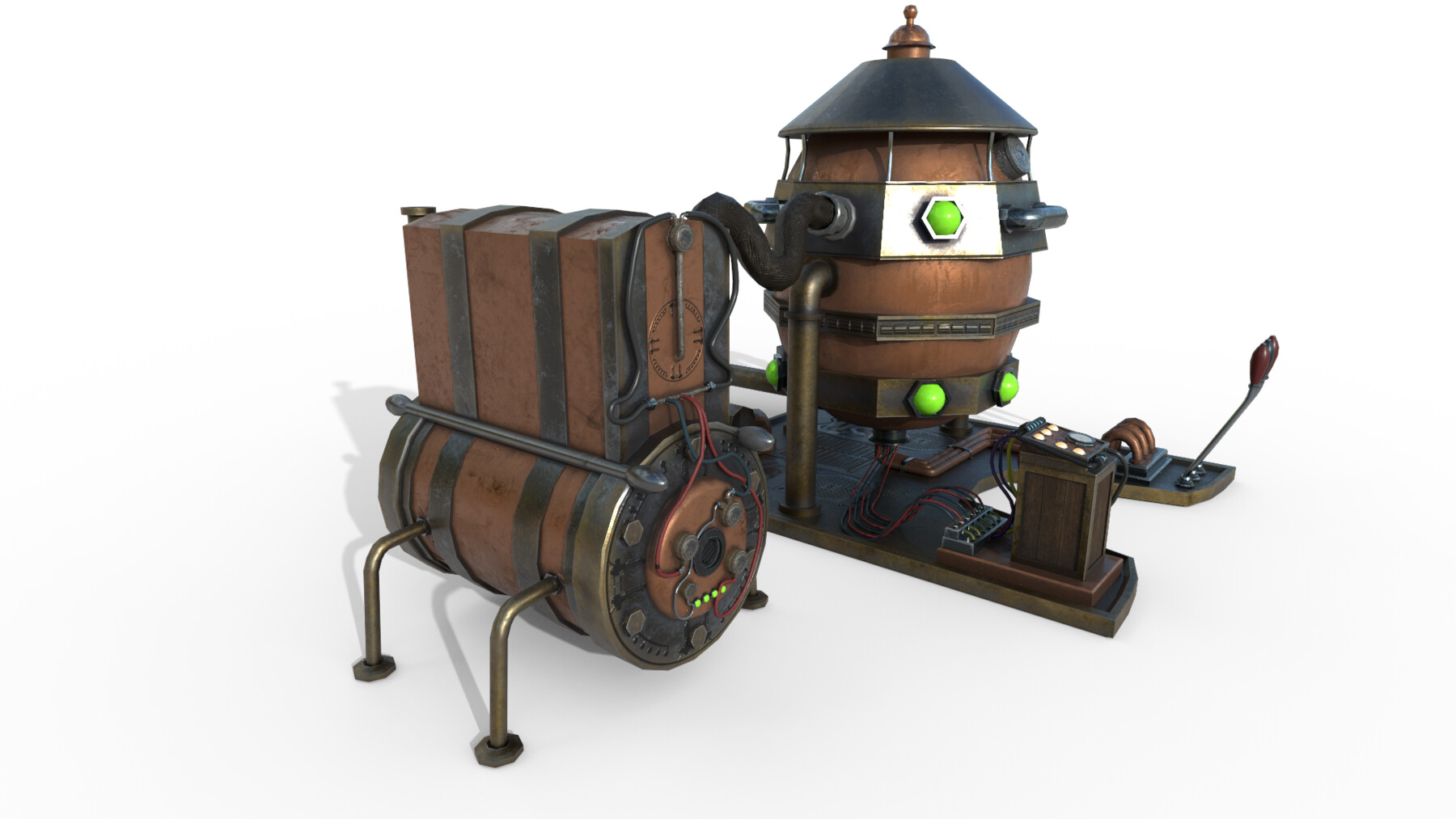 ArtStation - Stylized engine PBR low-poly 3D model | Resources