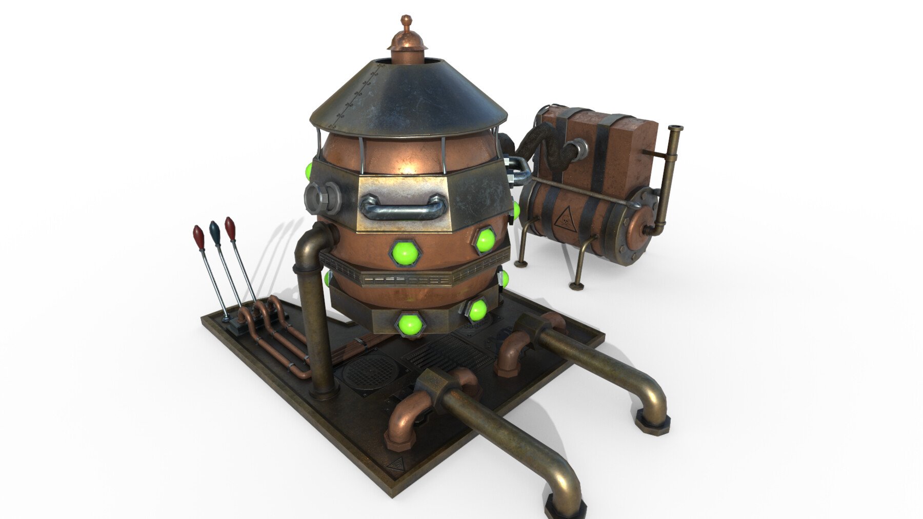 ArtStation - Stylized engine PBR low-poly 3D model | Resources