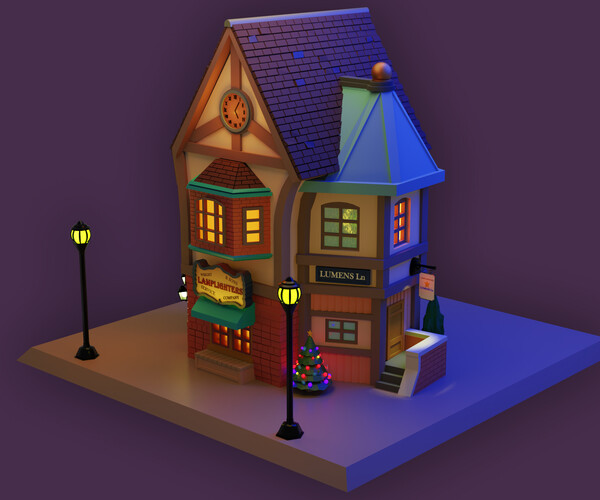 ArtStation - Christmas buildings collection vol.2 | Resources