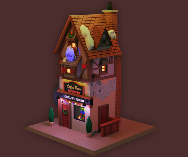 ArtStation - Christmas buildings collection vol.2 | Resources