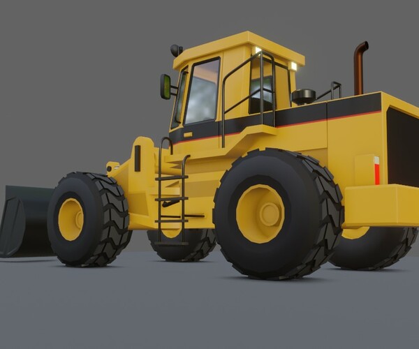 ArtStation - Tractor - Wheel Loader - Trator Low-poly 3D model | Game ...