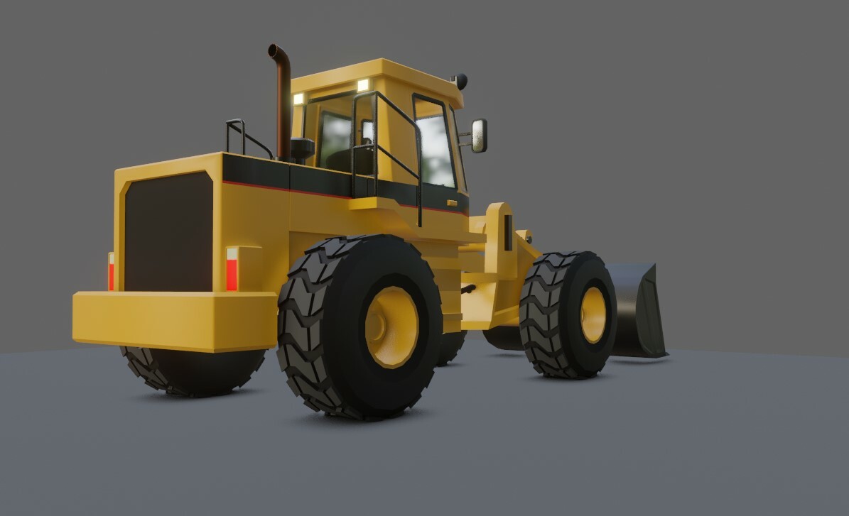 ArtStation - Tractor - Wheel Loader - Trator Low-poly 3D model | Game ...