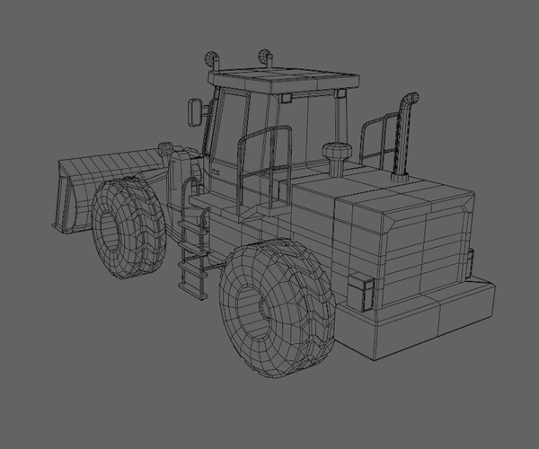 ArtStation - Tractor - Wheel Loader - Trator Low-poly 3D model | Game ...
