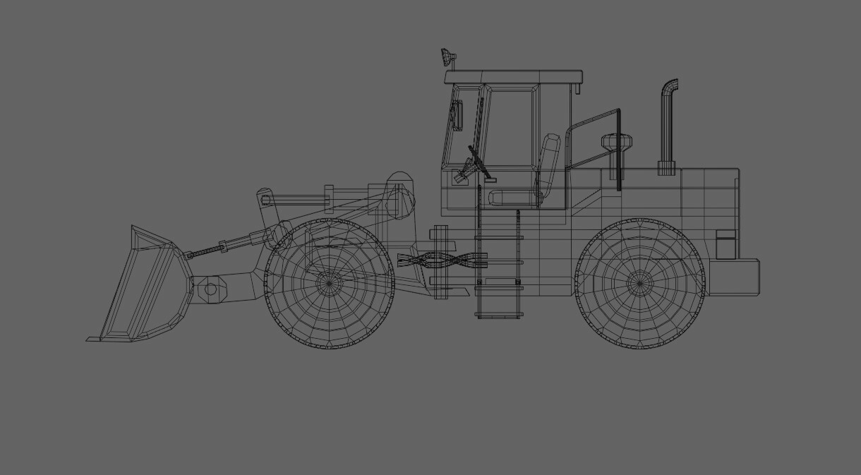 ArtStation - Tractor - Wheel Loader - Trator Low-poly 3D model | Game ...