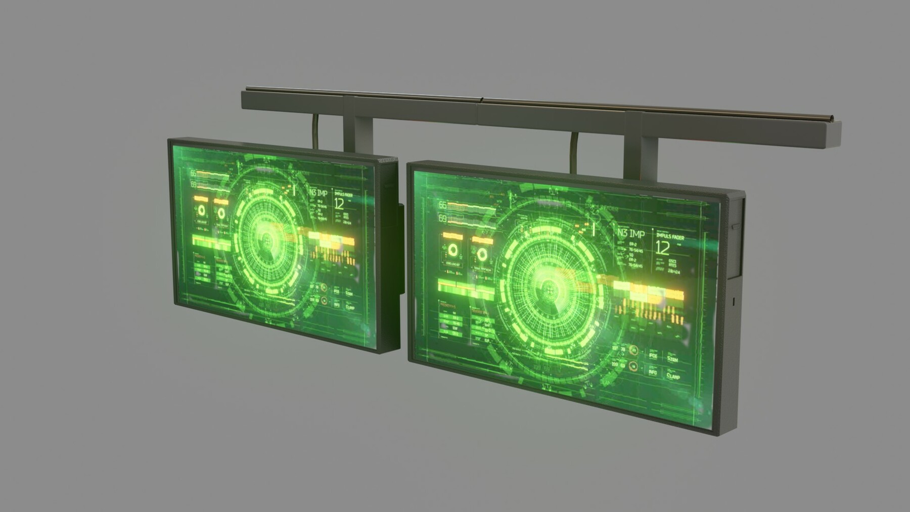 ArtStation - Sci-Fi Monitors - Low poly - Game Ready - PBR | Game Assets