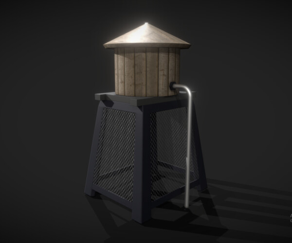 ArtStation - Building Water Tank | Game Assets