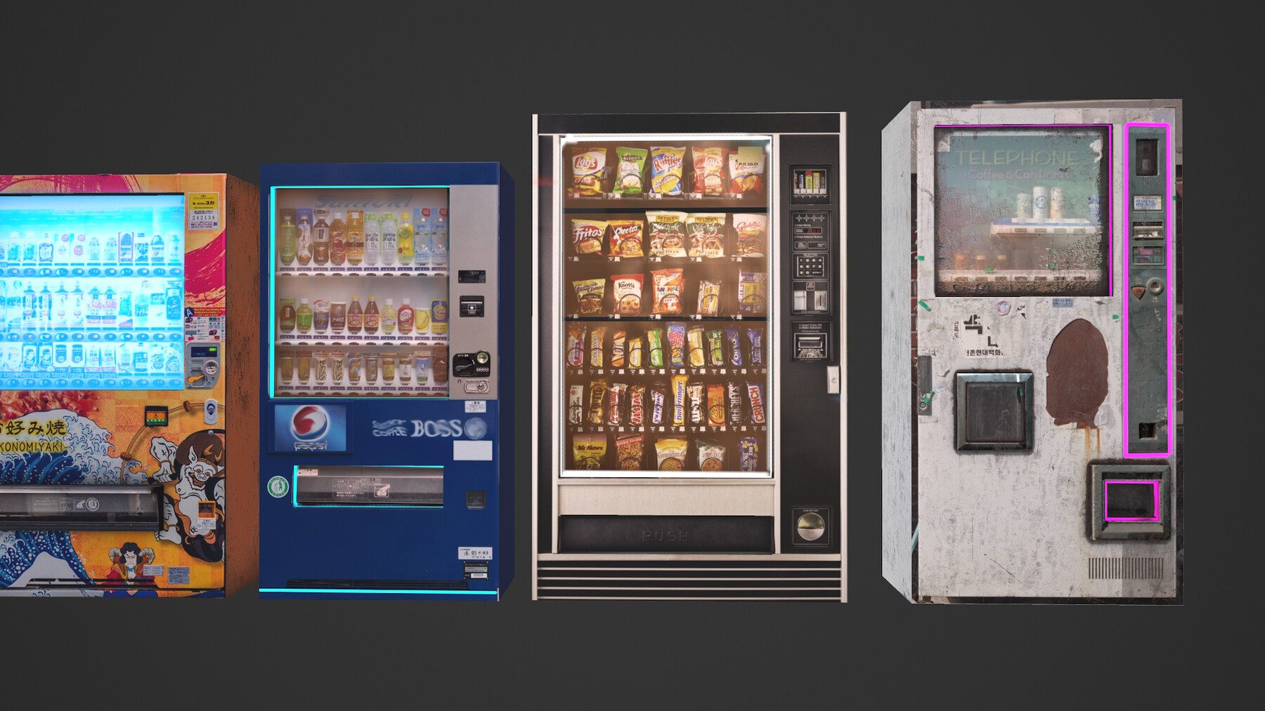 ArtStation - SciFi Vending Machine Pack | Game Assets
