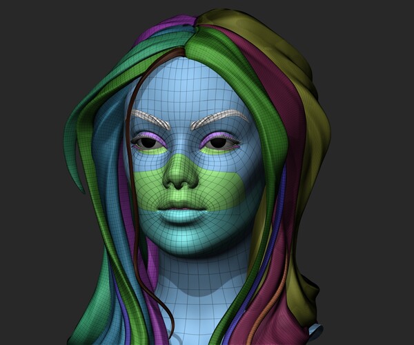 ArtStation - GHeads #01 bundle - 3 stylized girls 3D heads | Resources