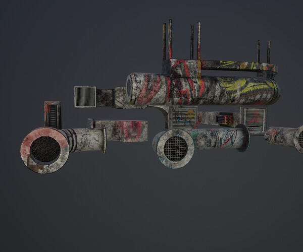 ArtStation - Cyberpunk Air Ducts Pack | Game Assets
