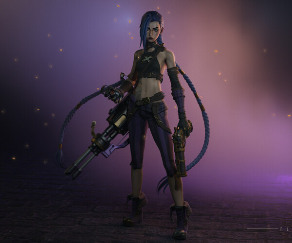 ArtStation - JinX modeling - Blender 3.0 - Full process video and 3D ...