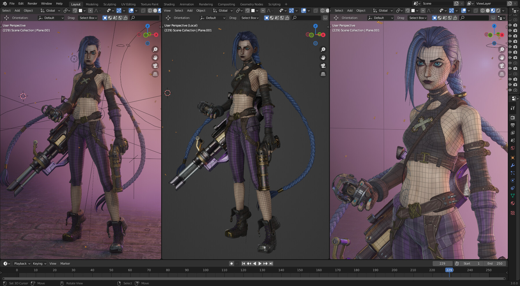 ArtStation - Jinx 3D model - Blender file - Blender 3.0 | Resources