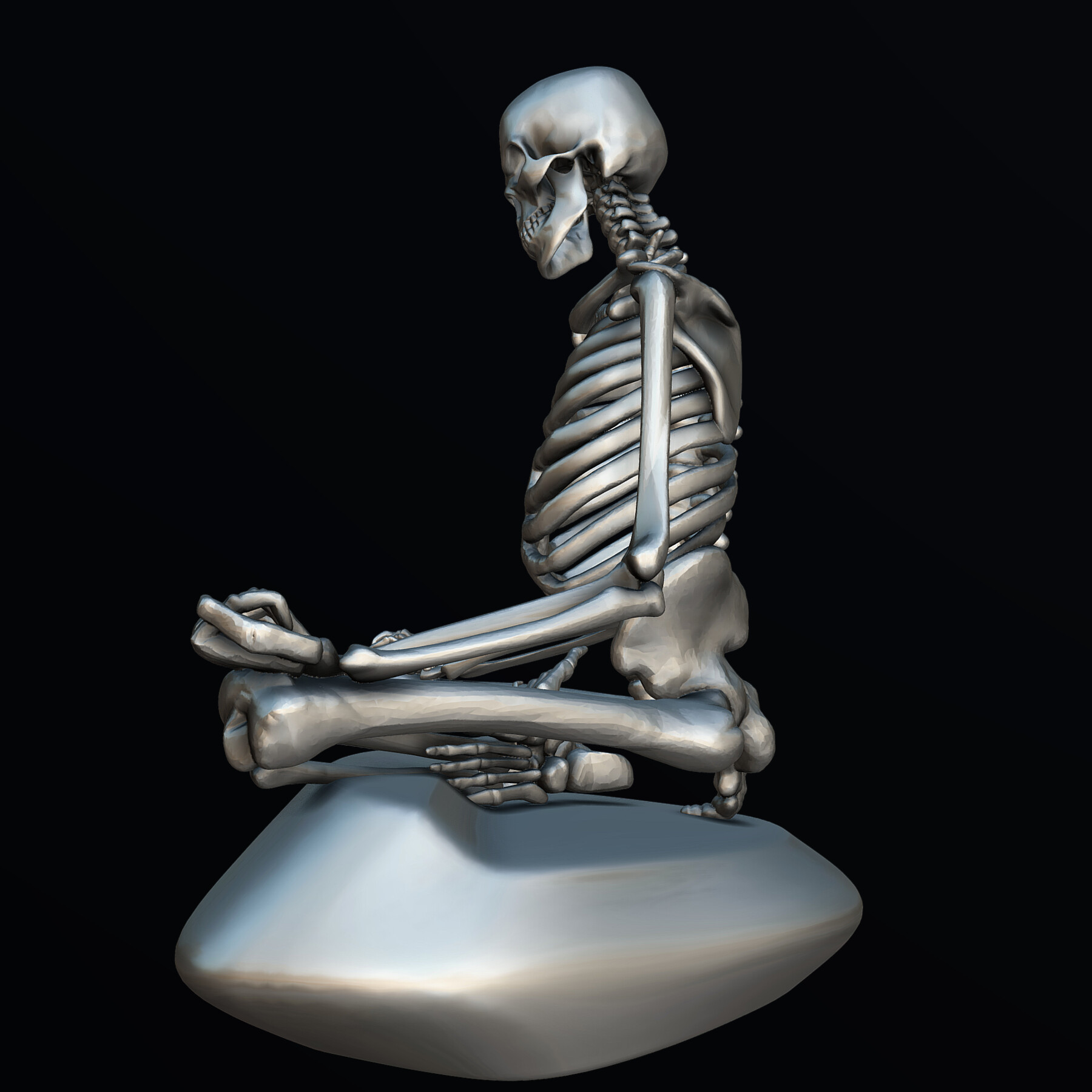ArtStation - Meditating Evil Skeleton, 3d printable (Thin and Thick ...