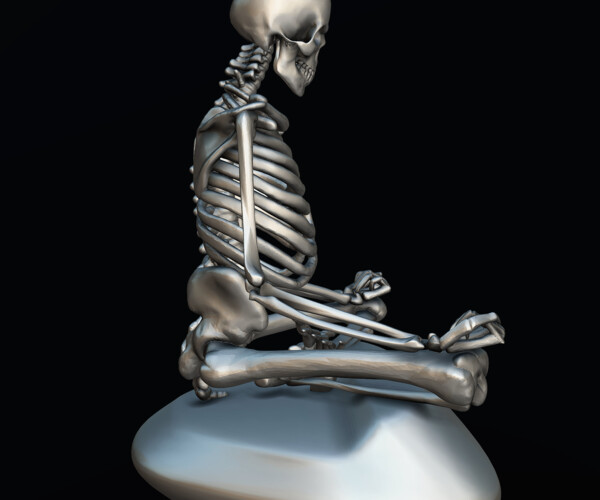 ArtStation - Meditating Evil Skeleton, 3d printable (Thin and Thick ...