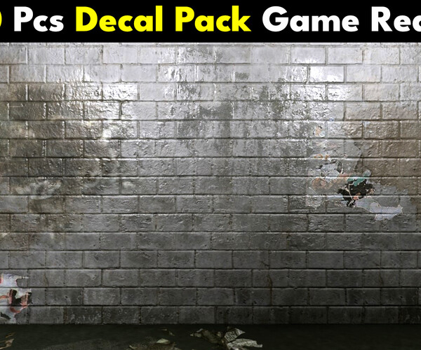 ArtStation - 140 Pcs Decal Pack .Png ( Game Ready ) | Game Assets