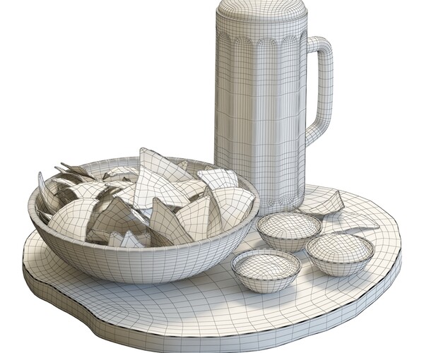 ArtStation - 3D Model / Food Set 09 / Chips and Beer | Resources