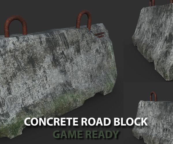 ArtStation - Concrete Roadblock | Game Assets