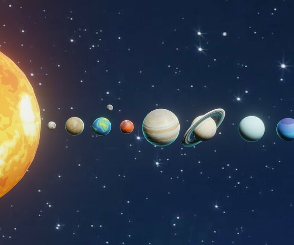 ArtStation - Stylized Solar System 3D Model | Game Assets