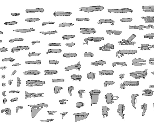 ArtStation - Random 2D Scifi Mech KITBASH | Artworks