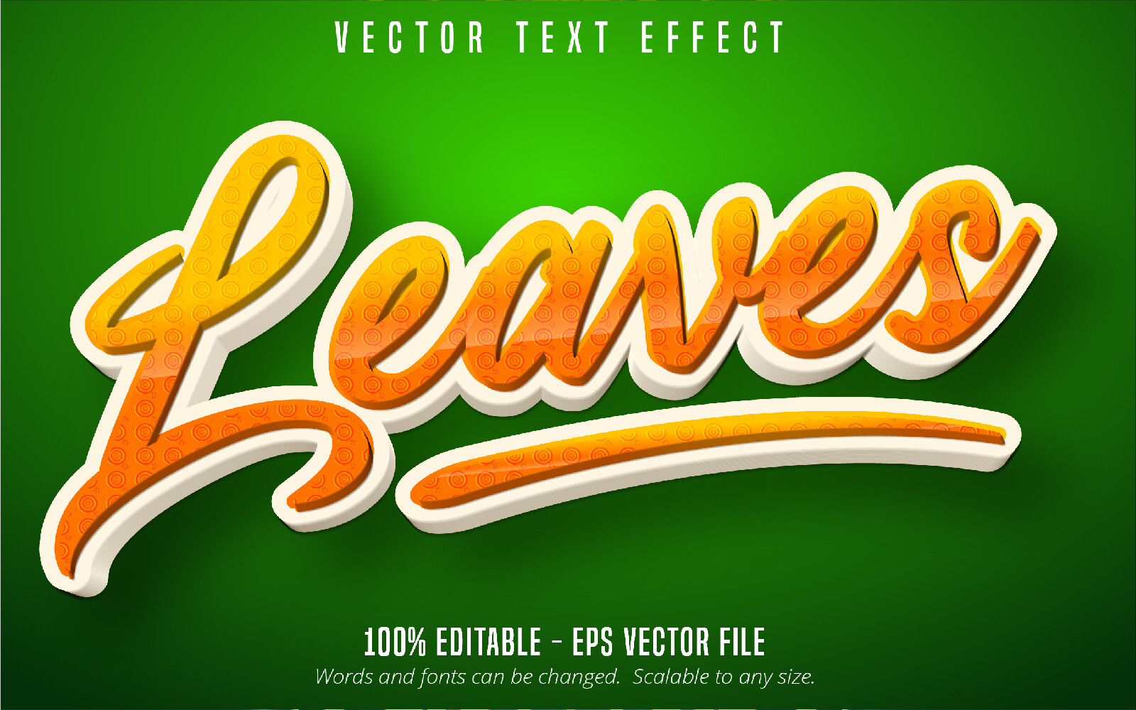 ArtStation - Leaves text, cartoon style editable text effect | Artworks