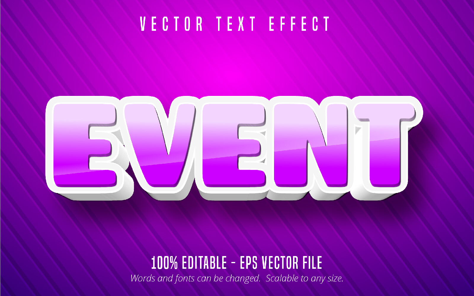ArtStation - Event text, cartoon style editable text effect | Artworks