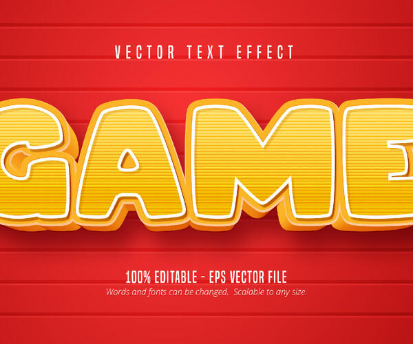 ArtStation - Game text, cartoon style editable text effect | Artworks