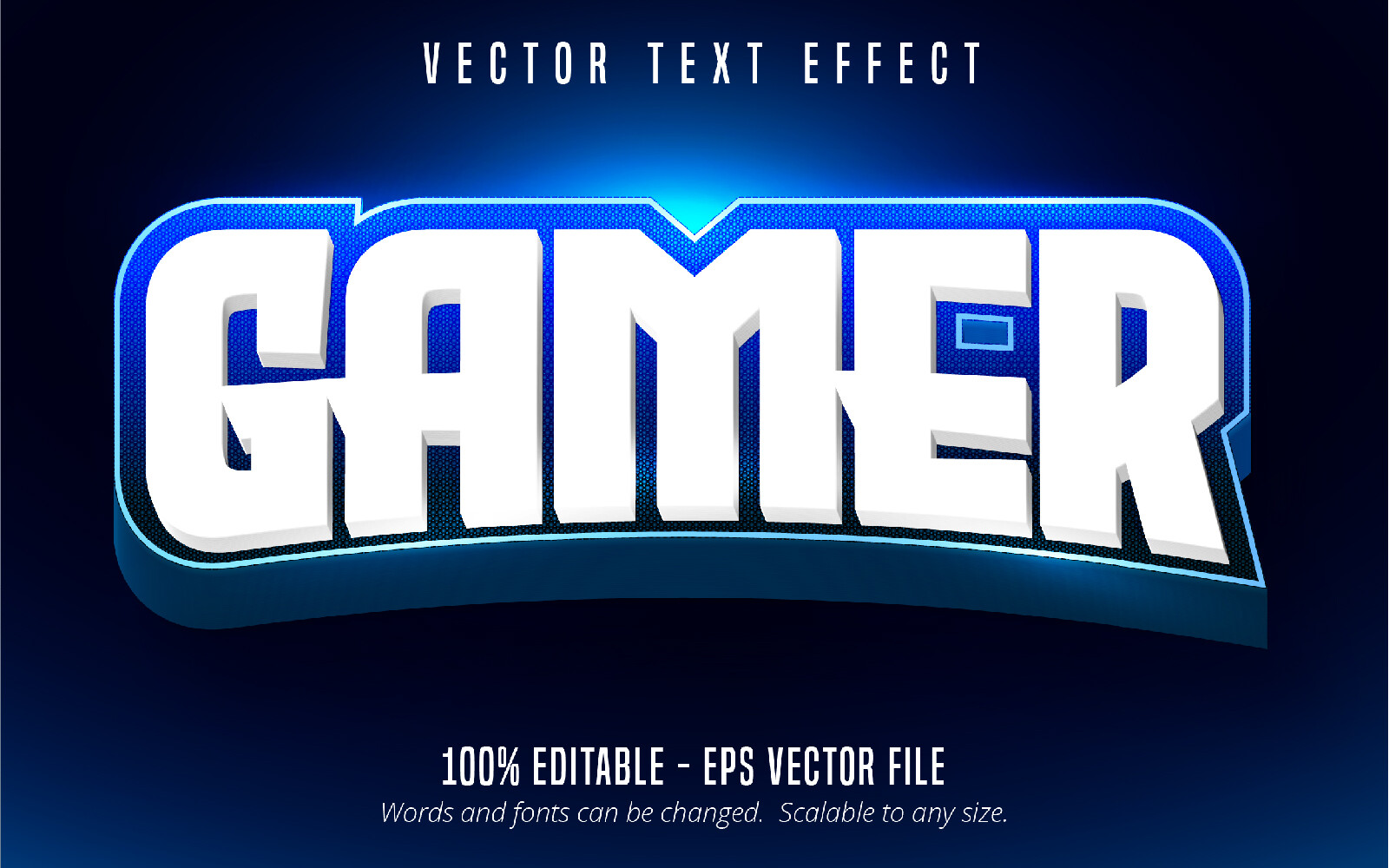 ArtStation - Gamer text, e-sport style editable text effect | Artworks