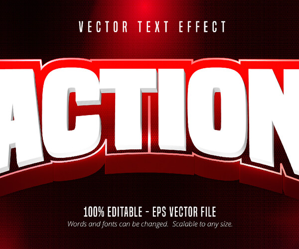 ArtStation - Action text, sport style editable text effect | Artworks