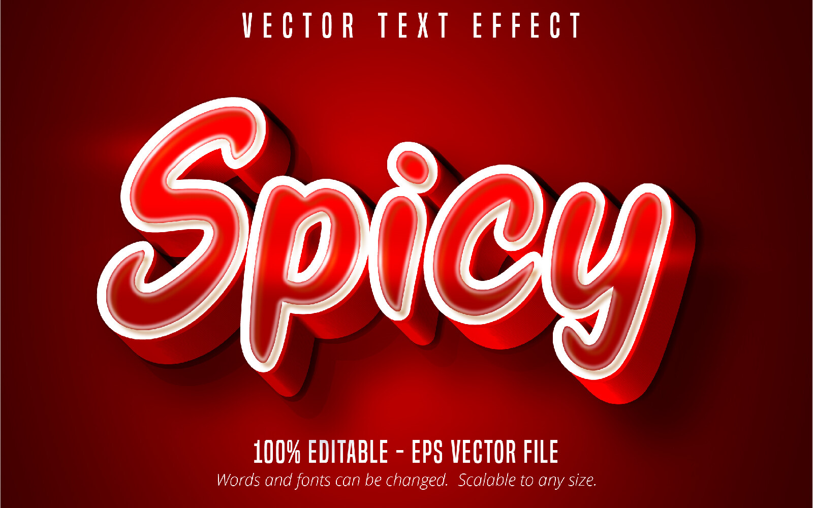 ArtStation - Spicy text, red color editable text effect | Artworks