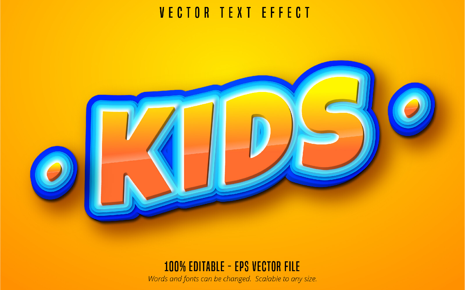 ArtStation - Kids text, cartoon style editable text effect | Artworks