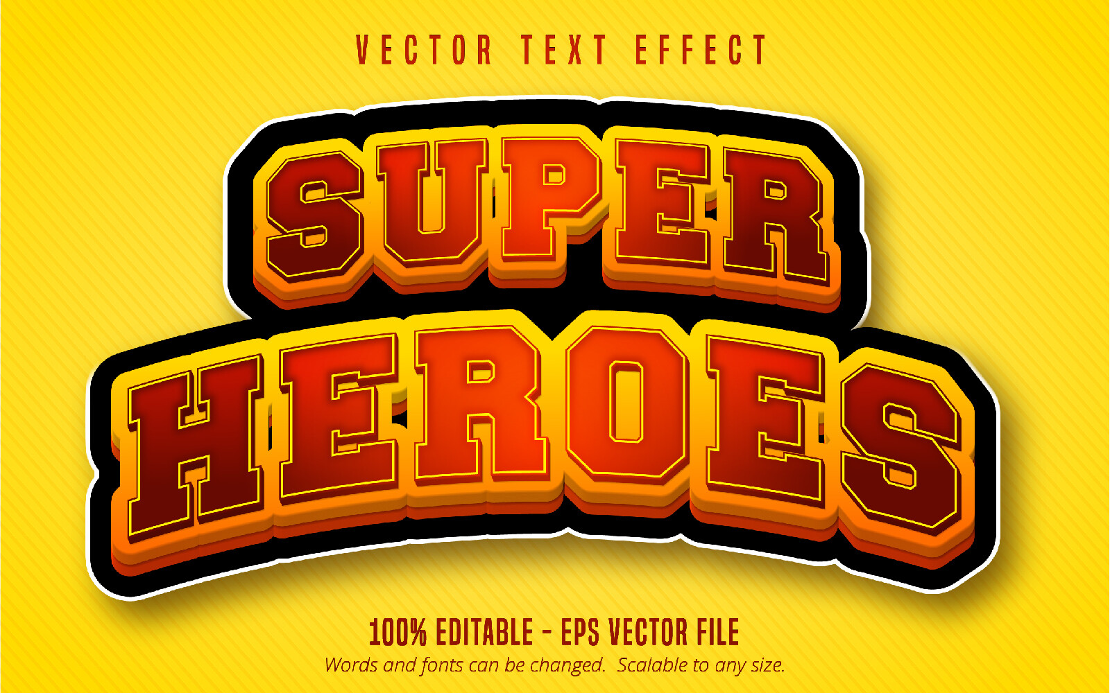 ArtStation - Super heroes text, cartoon style editable text effect ...