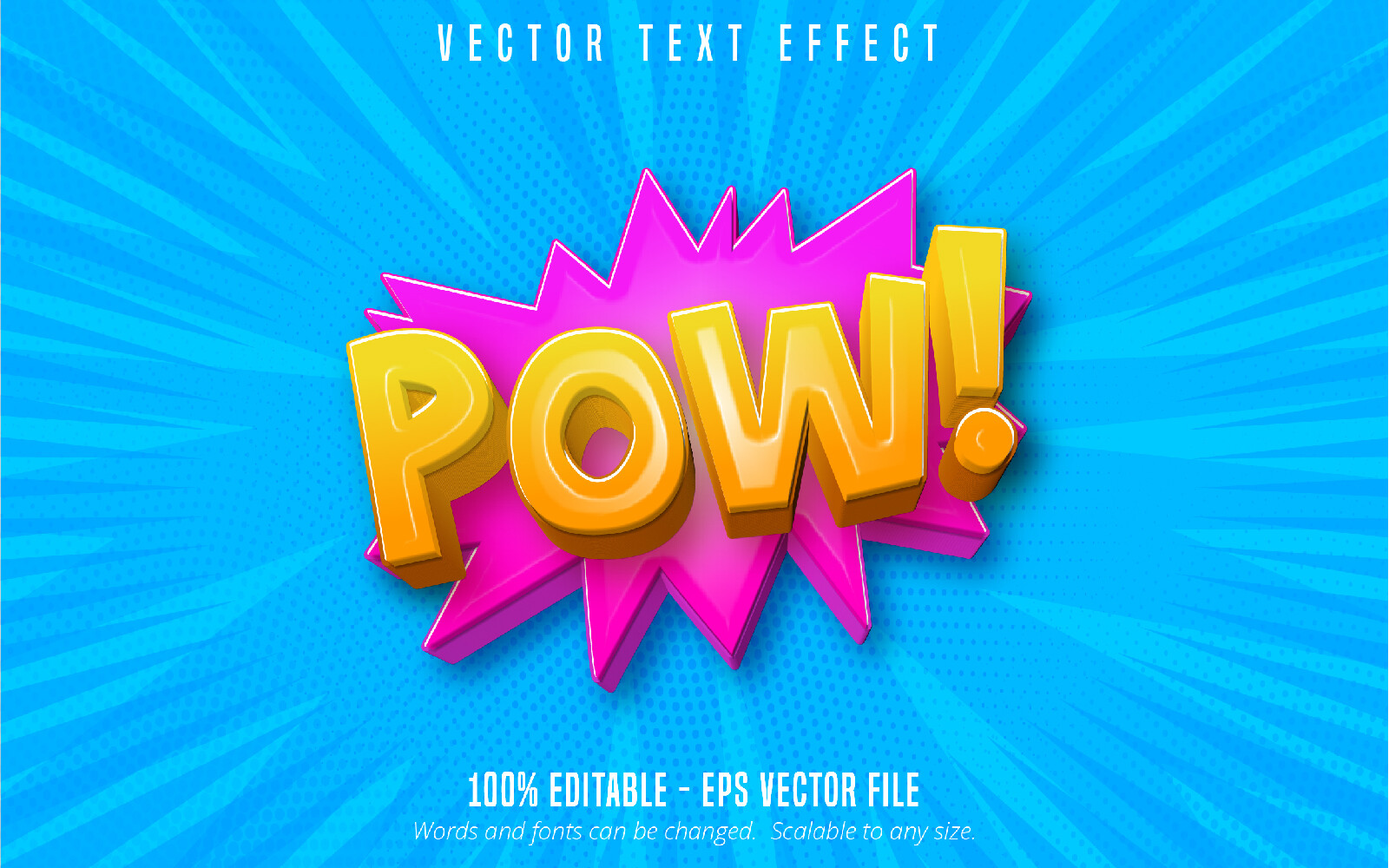 ArtStation - Pow text, comic style editable text effect | Artworks
