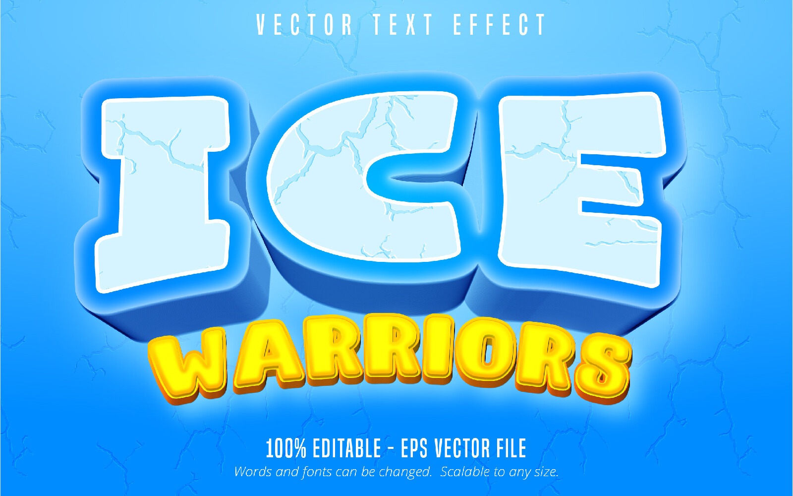 ArtStation - Ice warriors text, cartoon game style editable text effect ...