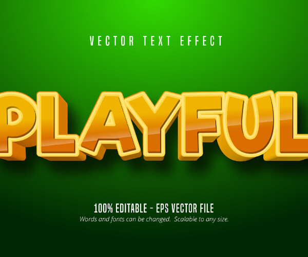 ArtStation - Playful text, comic style editable text effect | Artworks
