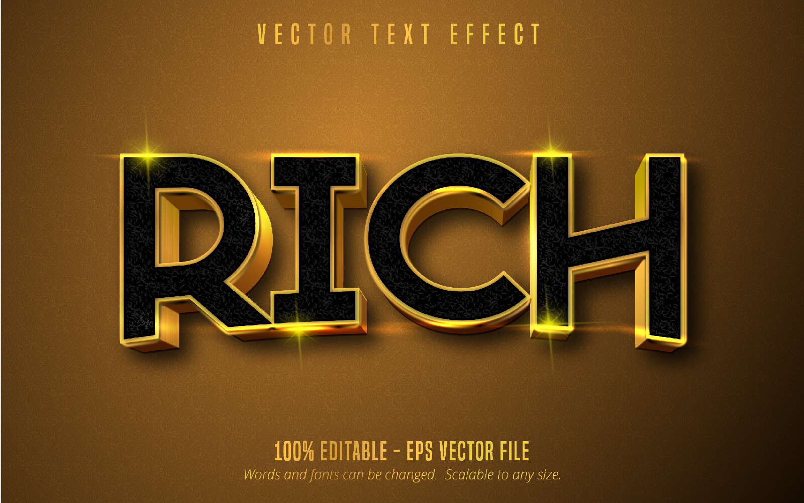 ArtStation - Rich text, shiny gold style editable text effect | Artworks