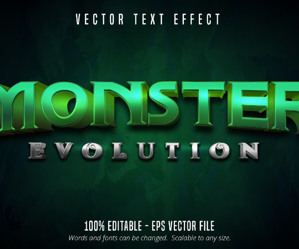 ArtStation - Monster evolution text, game style editable text effect ...
