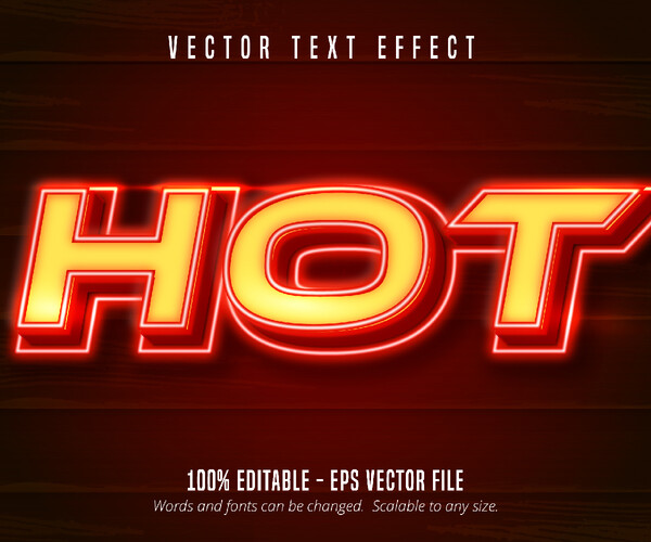 ArtStation - Editable text effect - very hot style | Artworks