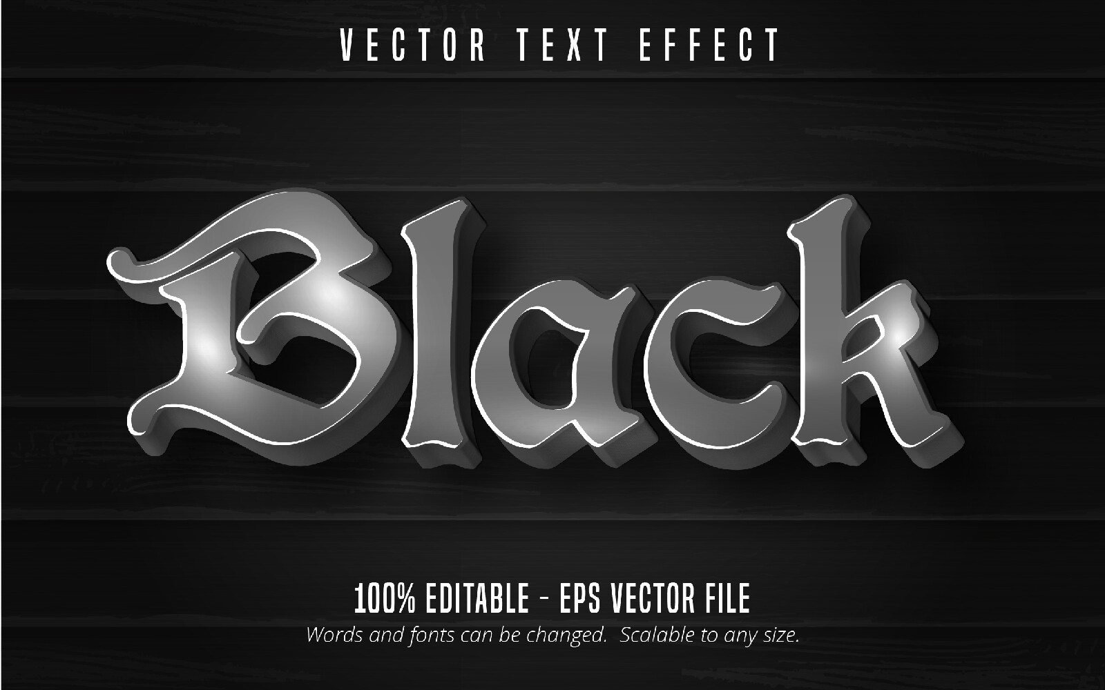 ArtStation - Black text, editable text effect on black wooden ...