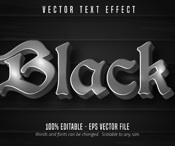 ArtStation - Black text, editable text effect on black wooden ...