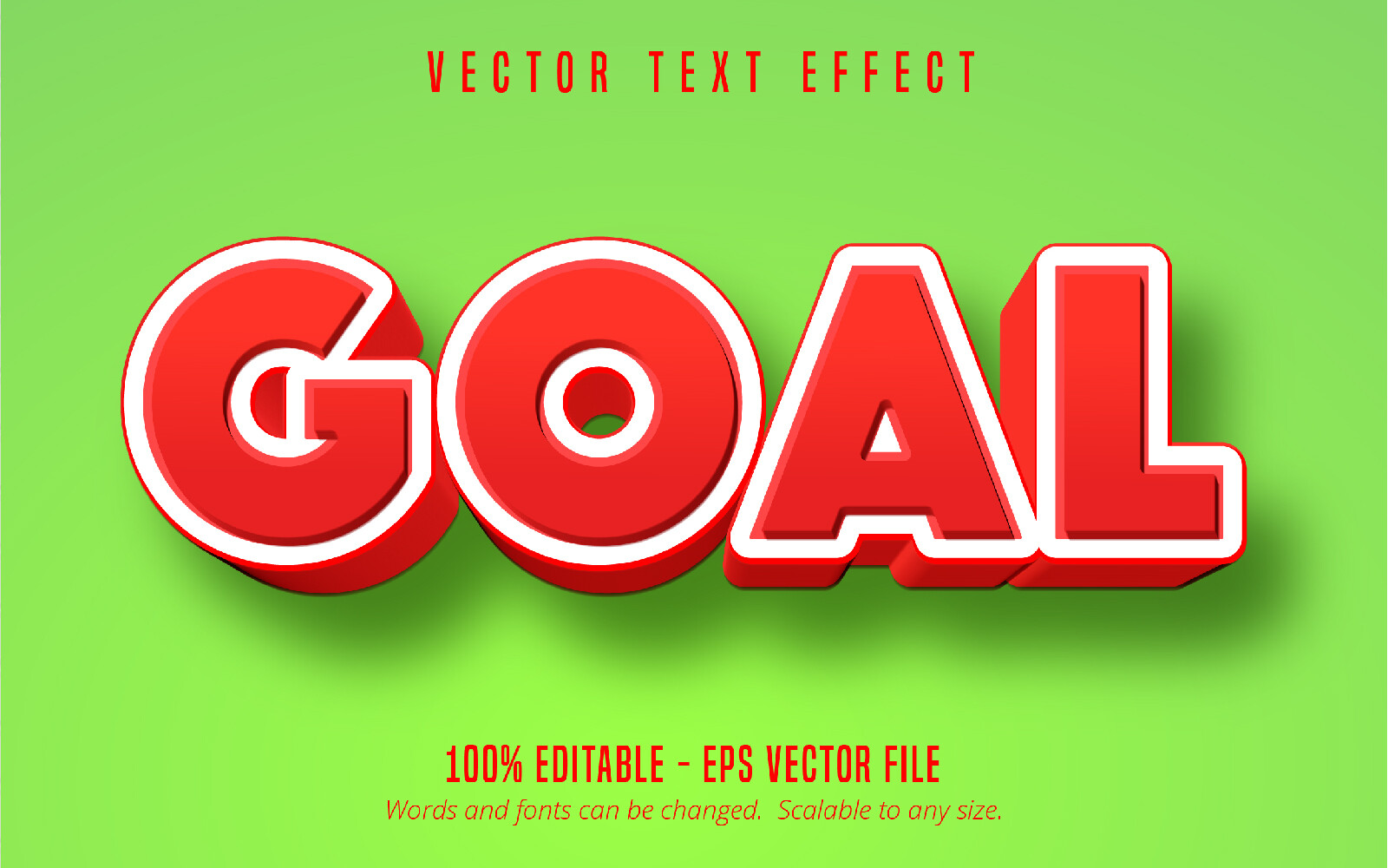 ArtStation - Goal text, game style editable text effect | Artworks