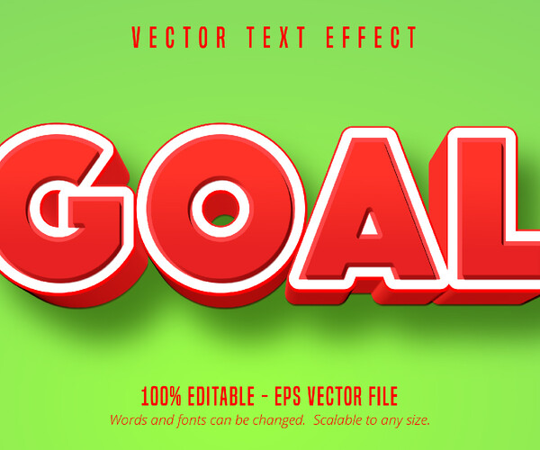 ArtStation - Goal text, game style editable text effect | Artworks