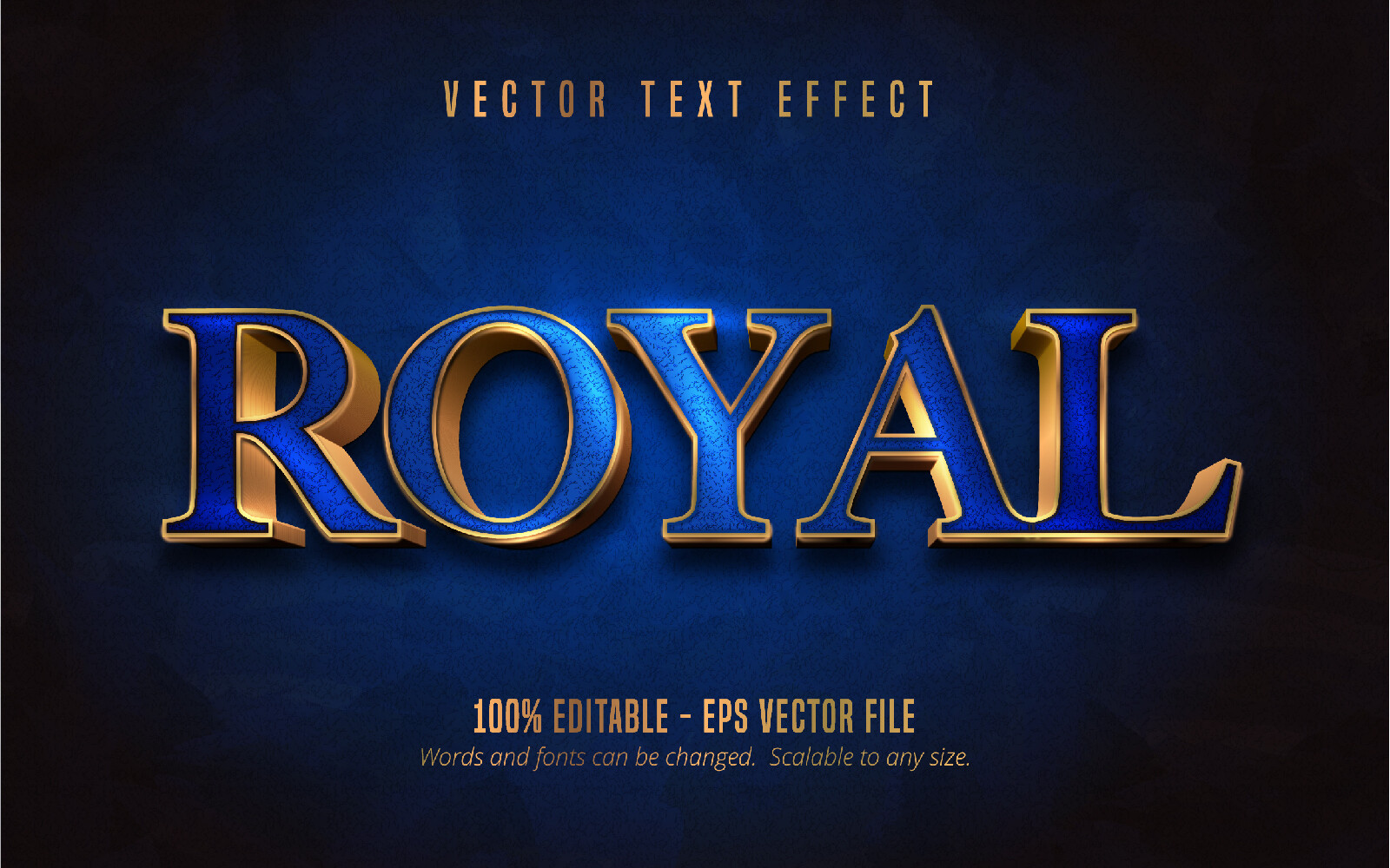 ArtStation - Royal text, blue color and shiny gold style editable text ...