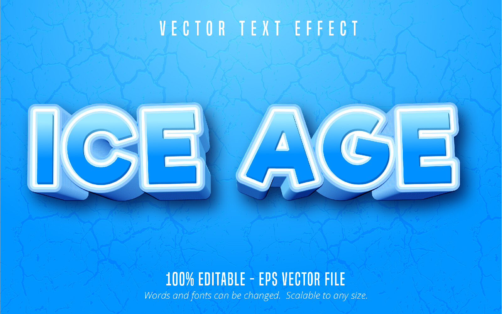 ArtStation - Ice age text, cartoon style editable text effect | Artworks