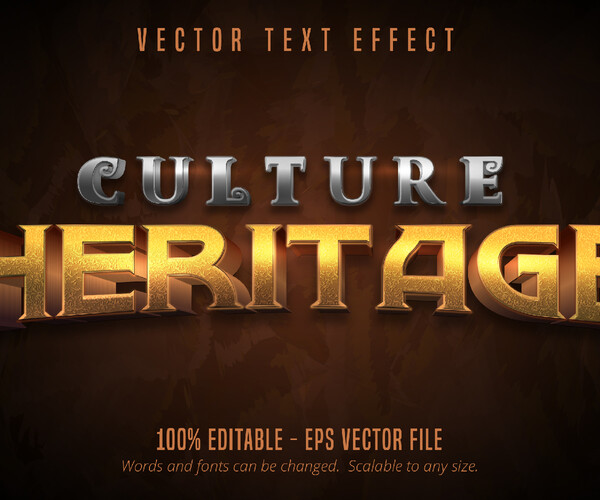 ArtStation - Culture heritage text, game style editable text effect ...