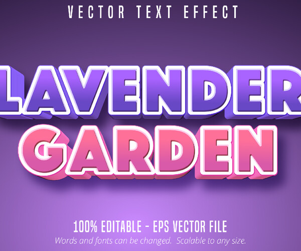 ArtStation - Lavender garden text effect, editable font style | Artworks