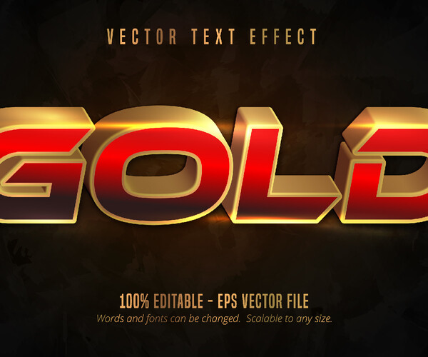 ArtStation - Shiny gold style text effect | Artworks