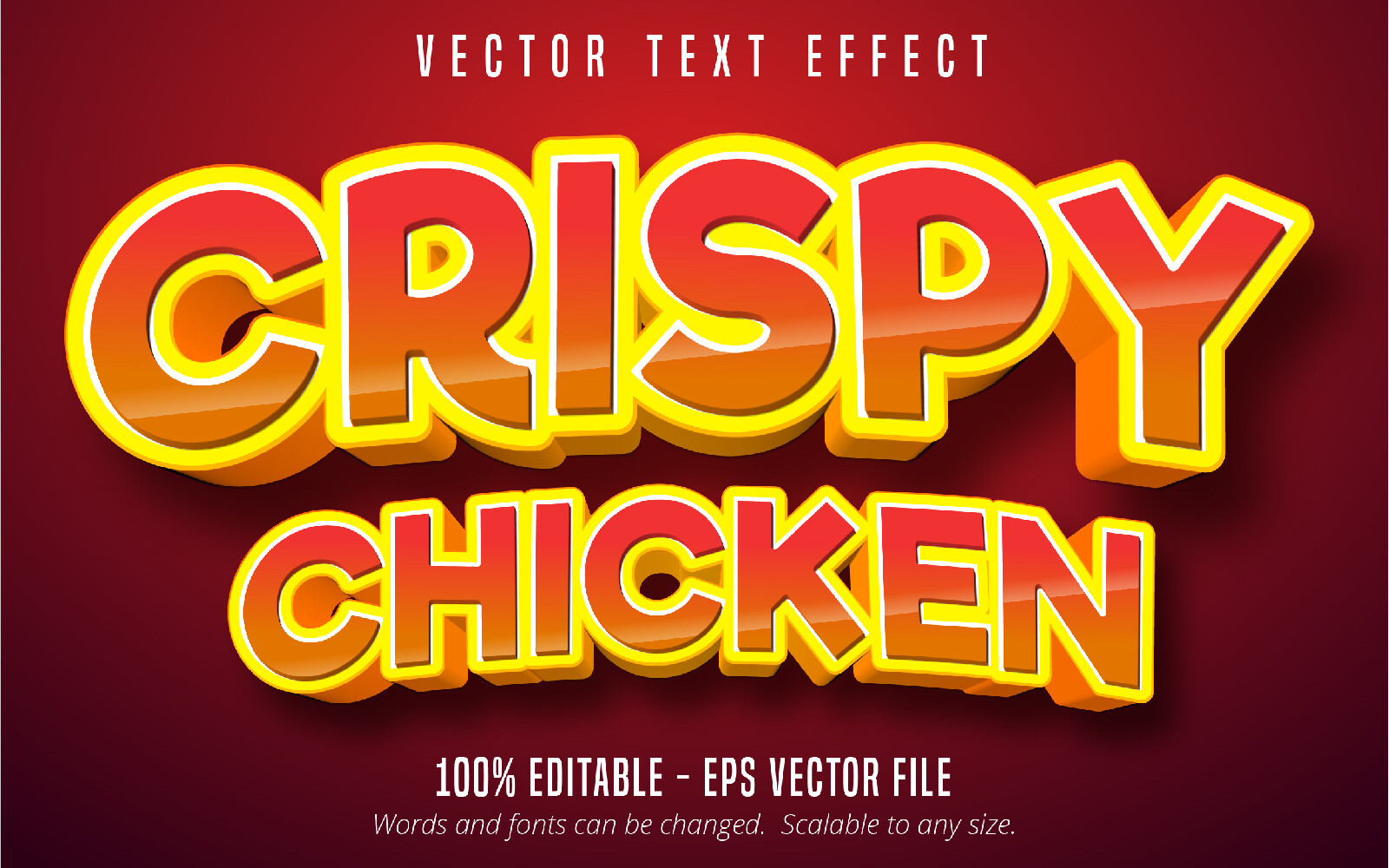 ArtStation - Crispy chicken text, comic style text effect | Artworks